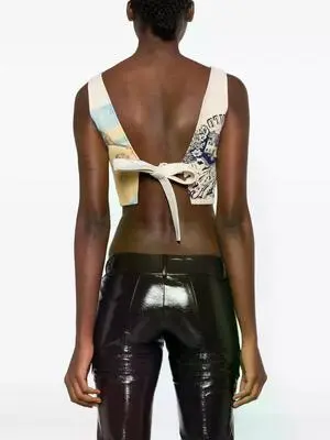 MARINE SERRE Regenerated Tote Bags Bustier Top