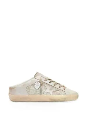 GOLDEN GOOSE Super-star Sabots Swarovski Embellished Sneakers - Neutrals