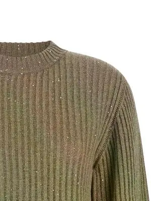 Brunello Cucinelli Sequin-embellished Rib-knit Sweater