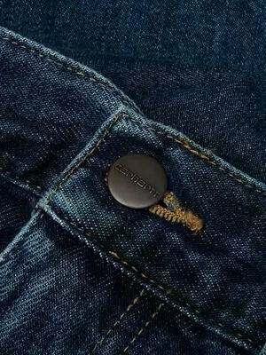 Carhartt Work In Progress Double Knee Denim Shorts - Blue