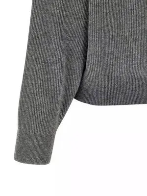 Brunello Cucinelli Monile Ribbed High Roll Neck Sweater