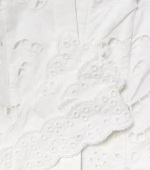 Alice + Olivia Embroidered Lucy Mini Shirt Dress