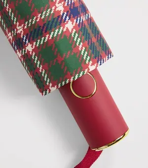 Harrods Tartan Umbrella - Red