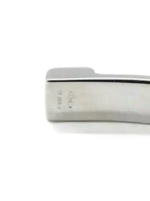 Gucci 18k White Gold Engraved Icon Motif Cuff Bracelet