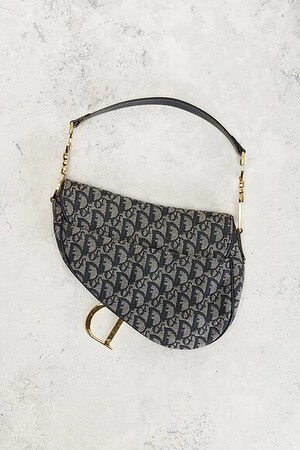Dior Trotter Oblique Saddle Bag - Blue