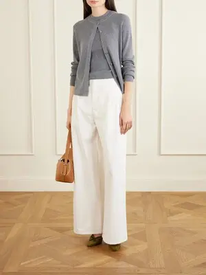 LISA YANG Amya Ribbed Cotton And Cashmere-blend Tank Top