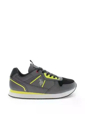 U.s. Polo Assn. Logo-print Panelled Sneakers - Grey