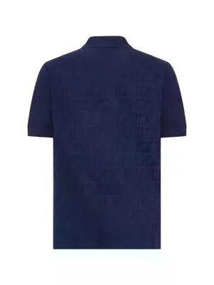 Fendi Ff-motif Polo Shirt - Blue