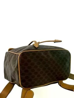 Celine 20th Century Macadam Coated Canvas Drawstring Backpack