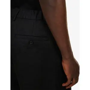 Nn07 Nn.07 Pleated Linen Shorts - Black