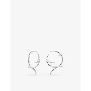 SHAUN LEANE Rose Thorn Sterling Hoop Earrings - Silver
