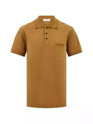 FERRAGAMO Gancini Polo Shirt - Brown