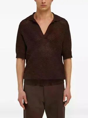 FERRAGAMO Short-sleeve Knitted Polo