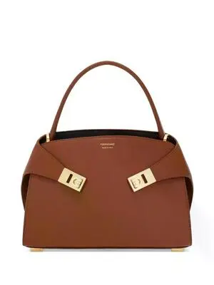 FERRAGAMO Hug Soft Bicolor Handbag - Brown