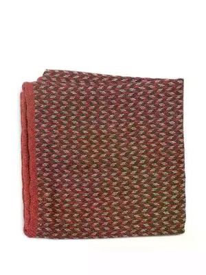 Brunello Cucinelli Geometric-pattern Pocket Square - Red