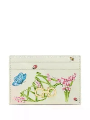 FERRAGAMO Gancini Credit Card Holder - Neutrals