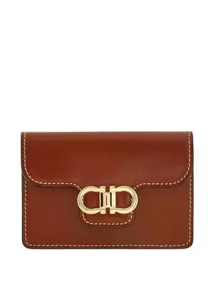 FERRAGAMO Gancini Card Holder - Brown