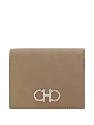 FERRAGAMO Gancini Compact Wallet - Neutrals