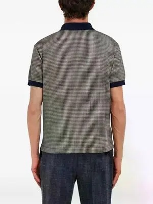 FERRAGAMO Short-sleeve Micro-check Polo