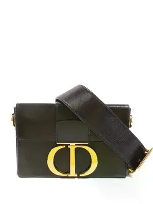 Dior Christian Dior 30 Montaigne Leather Shoulder Bag Black