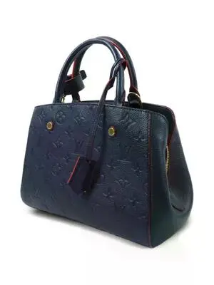 LOUIS VUITTON Monogram Empreinte Montaigne Bb Tote Bag - Blue