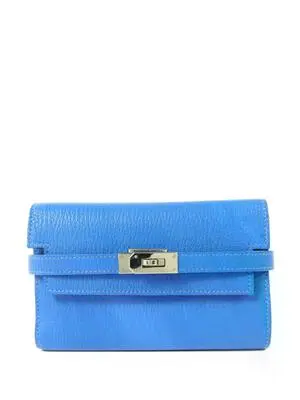 Hermès 2017 Kelly Trifold Wallet - Blue