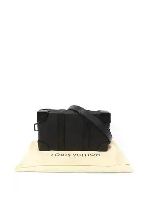 LOUIS VUITTON Monogram Taurillon Soft Trunk Shoulder Bag - Black