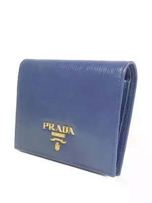 Prada Logo-plaque Leather Wallet