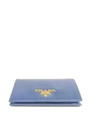 Prada Logo-plaque Leather Wallet