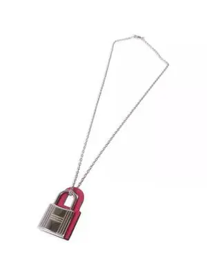 Hermès O'kelly Leather Necklace - Silver