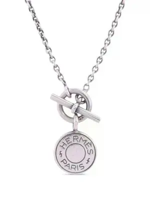 Hermès Sterling Amulettes Ex-libris Necklace