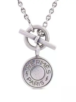 Hermès Sterling Amulettes Ex-libris Necklace