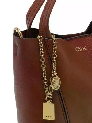 Chloé Small Spin Leather Bucket Bag - Brown