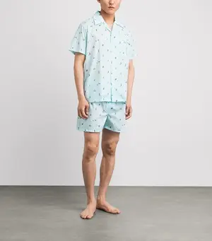 Derek Rose Cotton Ledbury Pyjama Set - Blue