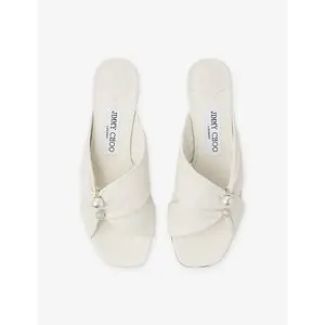 JIMMY CHOO Rafi 45 Soft Leather Mules