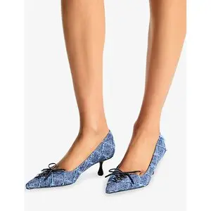 JIMMY CHOO Scarlett 50 Lace Up Pumps - Denim