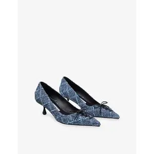 JIMMY CHOO Scarlett 50 Lace Up Pumps - Denim
