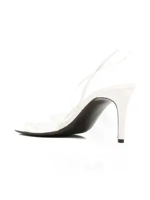Khaite Beaded Loop Sandals - White