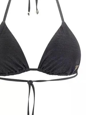 Guess Metallic-effect Halterneck Bikini Top