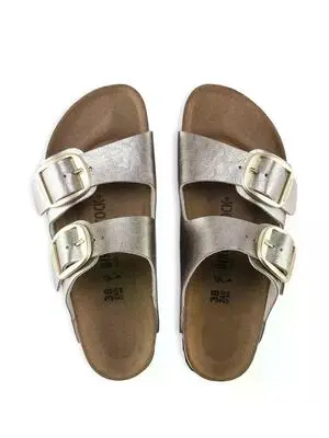 BIRKENSTOCK Arizona Metallic Buckle Strap Sandals