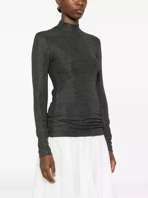 Brunello Cucinelli High-neck Metallic-effect Sweater