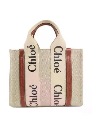 Chloé Small Woody Logo-print Tote Bag - Neutrals