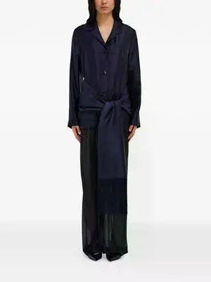 FERRAGAMO Silk Shirt Jacket With Sash