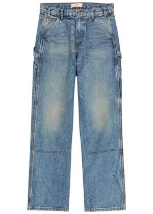 CHERRY LOS ANGELES Carpenter Relaxed Straight-leg Jeans - Blue
