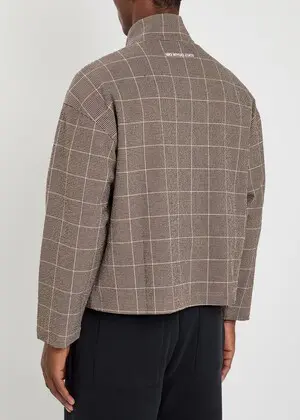MKI MIYUKI ZOKU Checked Textured Woven Track Jacket