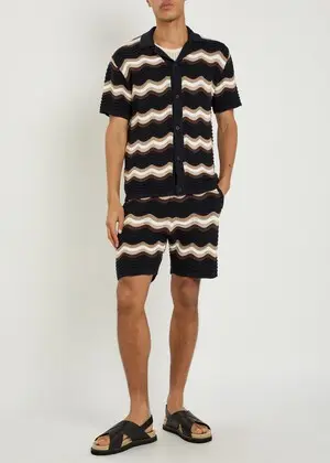 RAITH Primavera Wavy Crochet Cotton Shirt - Black