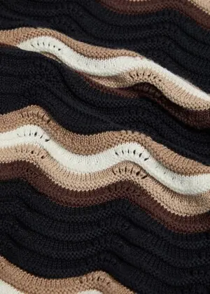 RAITH Primavera Wavy Crochet Cotton Shirt - Black