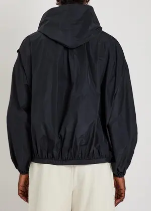 Moncler Pecher Bow-effect Hooded Shell Jacket - Dark Blue