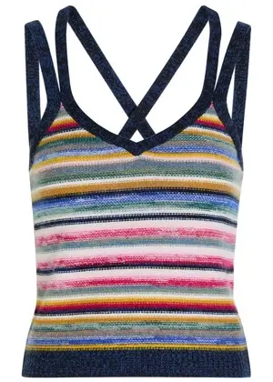 Suzie Kondi Toula Striped Cashmere Tank Top - Multicoloured