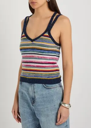Suzie Kondi Toula Striped Cashmere Tank Top - Multicoloured